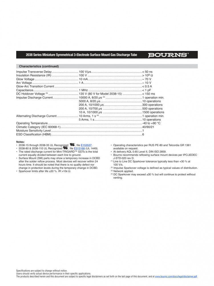2038 series technical document, page 2