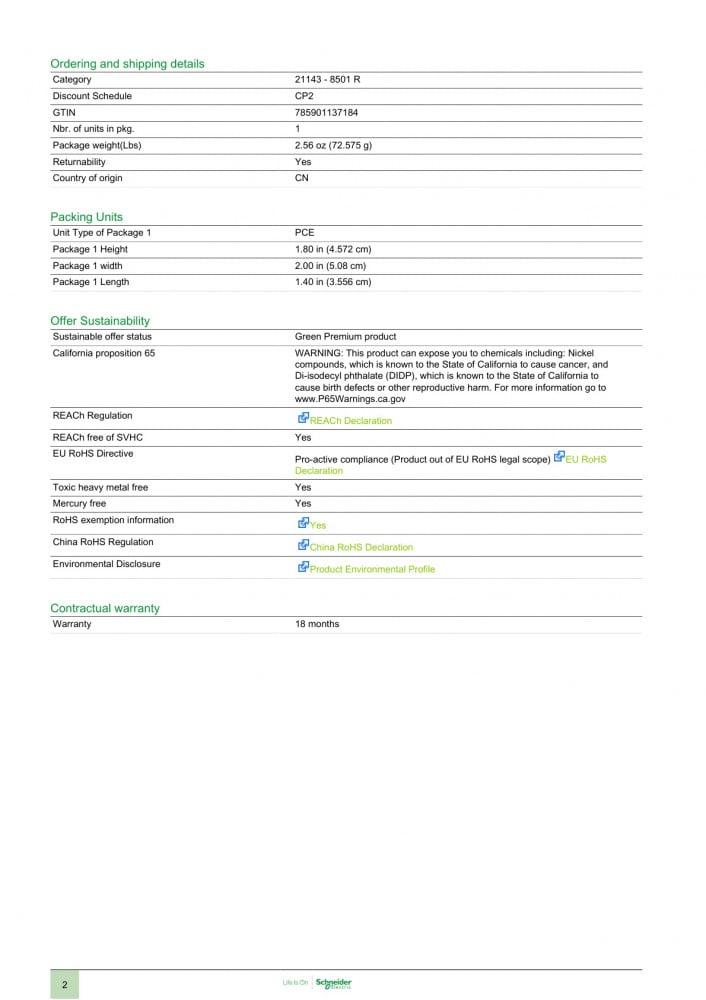 8501RS44P14V20 technical document page 2
