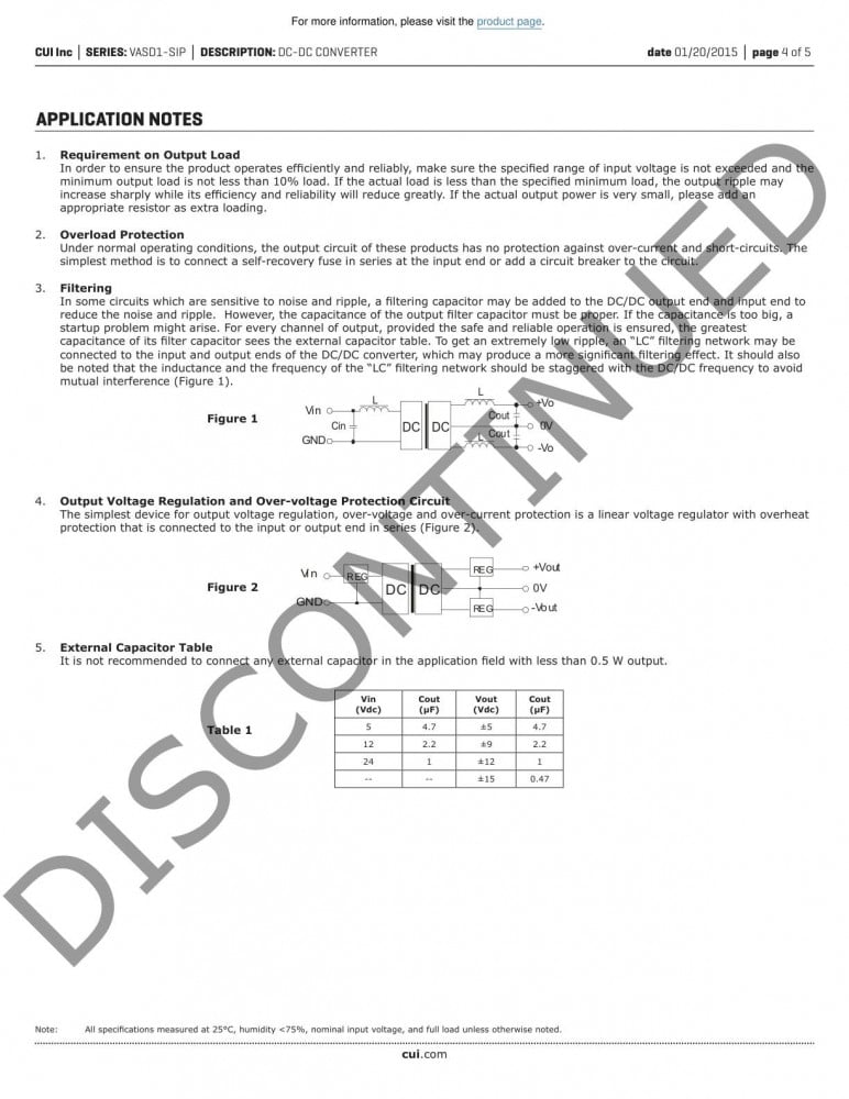 CUI VASD1-SIP datasheet page 4