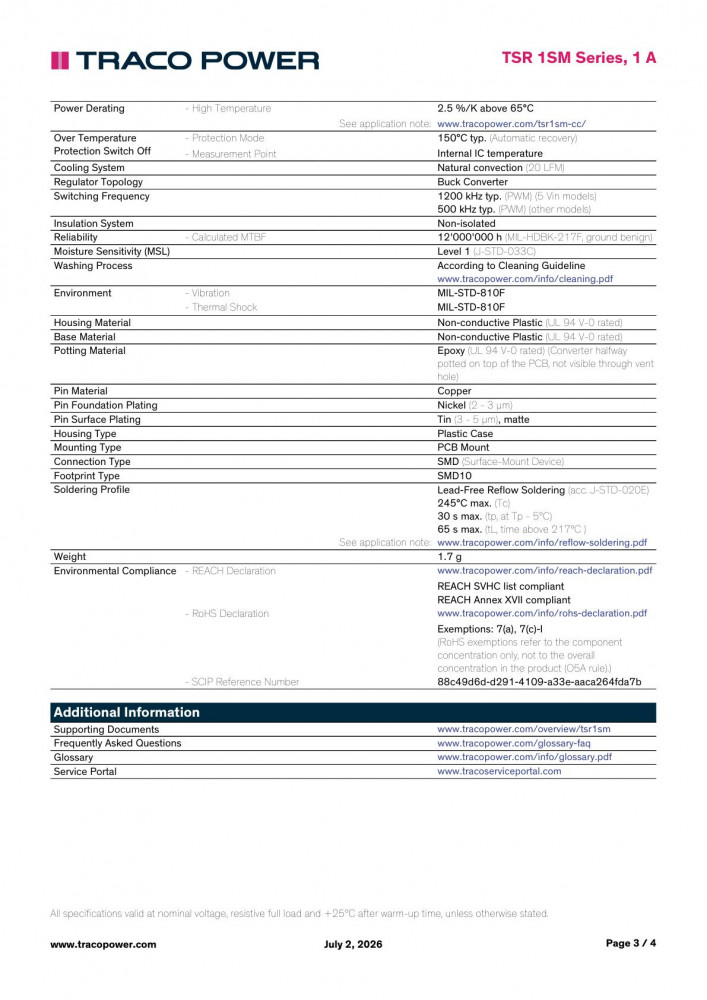 TSR 1SM series document preview, page 3