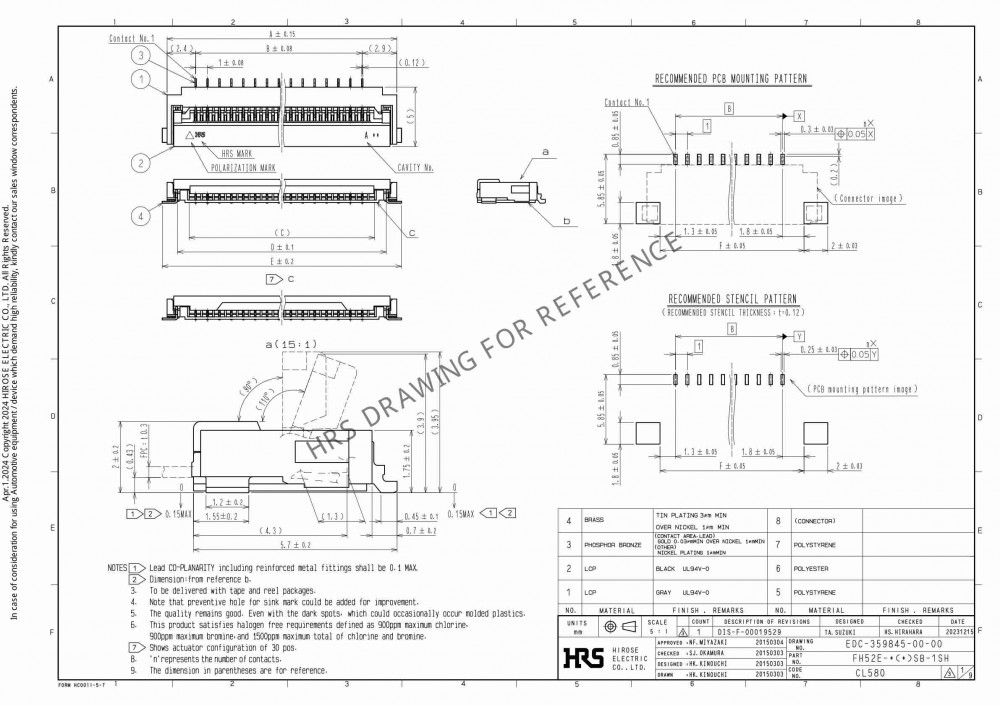 HRS FH52E-8(4)SB-1SH document page 1