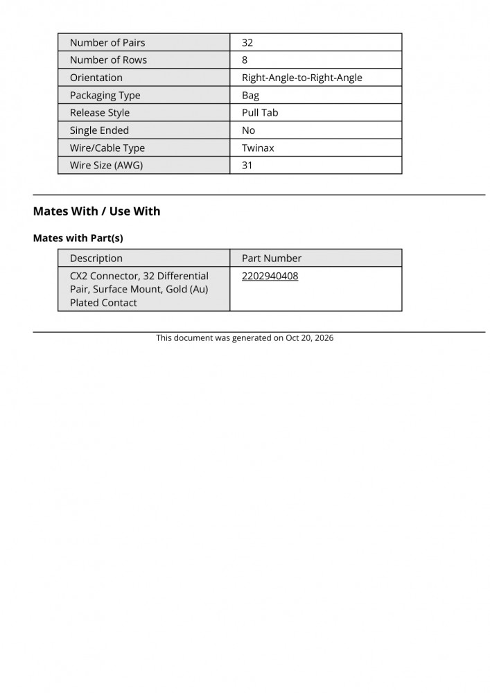 MOLEX 2200144030 product drawing, page 3