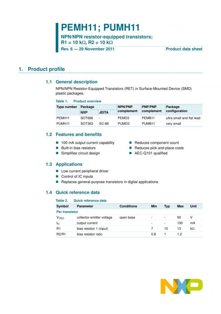 PEMH11 datasheet page 2