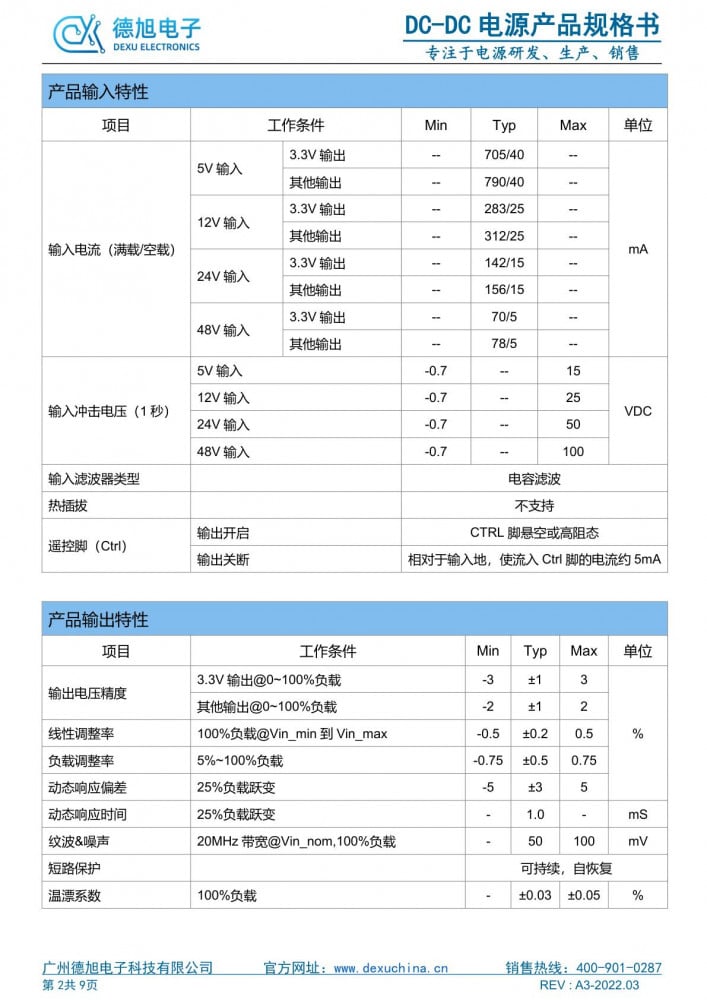 WRB4805S-3WR2 datasheet page 2