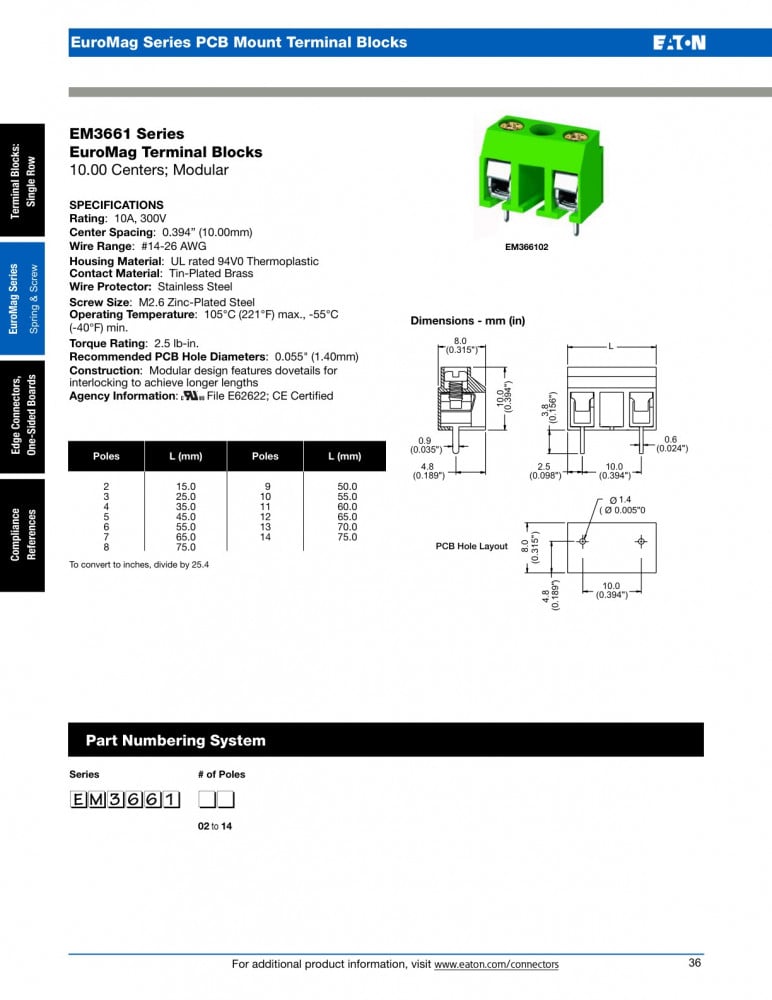 EATON EM3661 series technical document