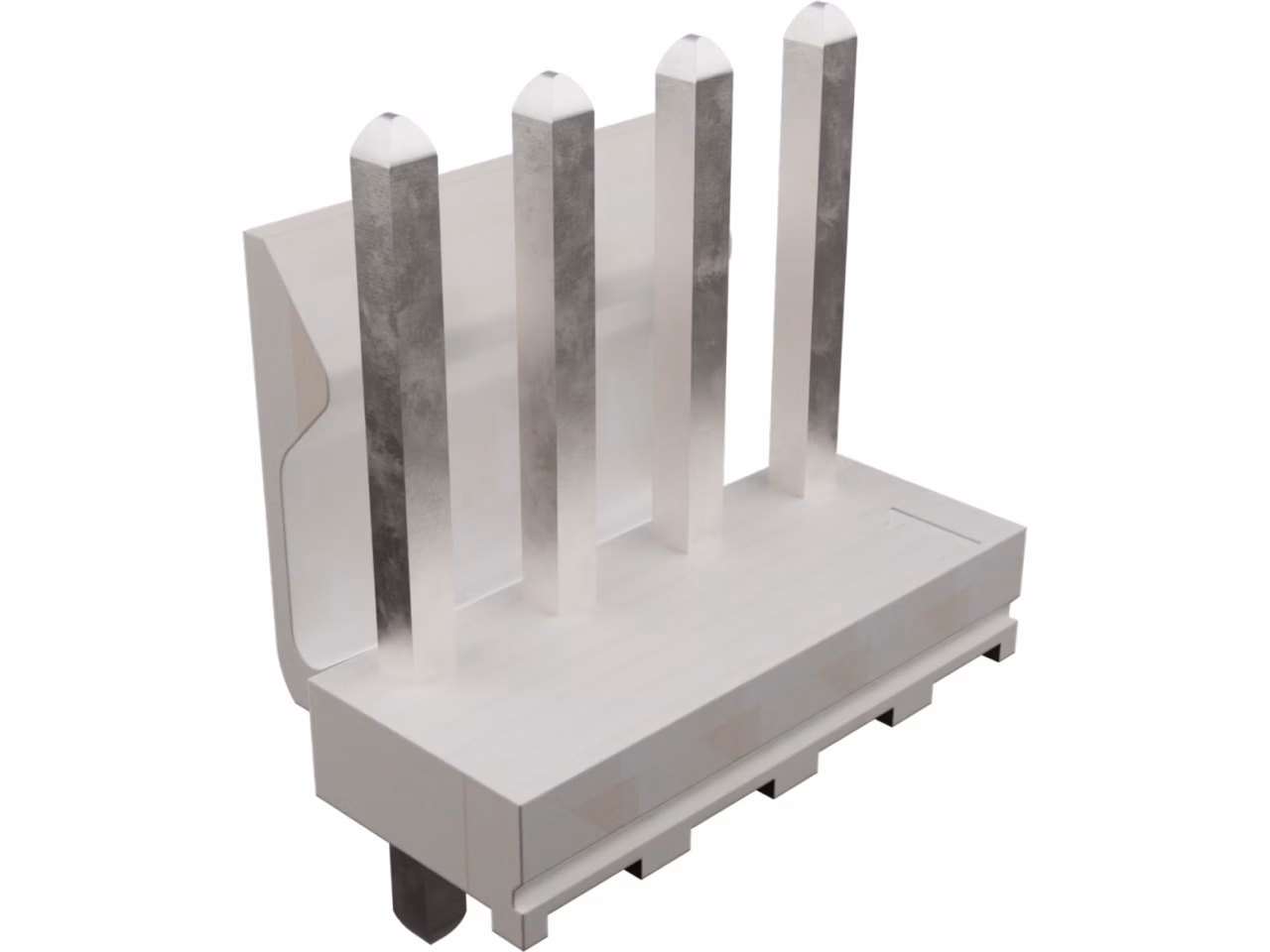 KK 396 Header, Vertical, Friction Lock, 4 Circuits, Matte Tin (Sn) Plating for sale