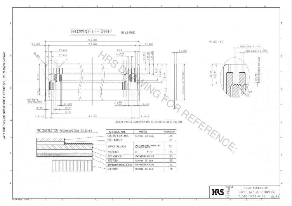 HRS FH26G-67S-0.3SHBW(05) drawing page 2