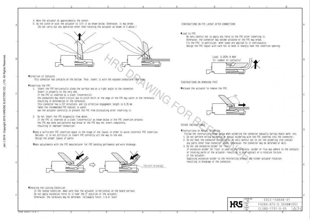 HRS FH26G-67S-0.3SHBW(05) assembly page