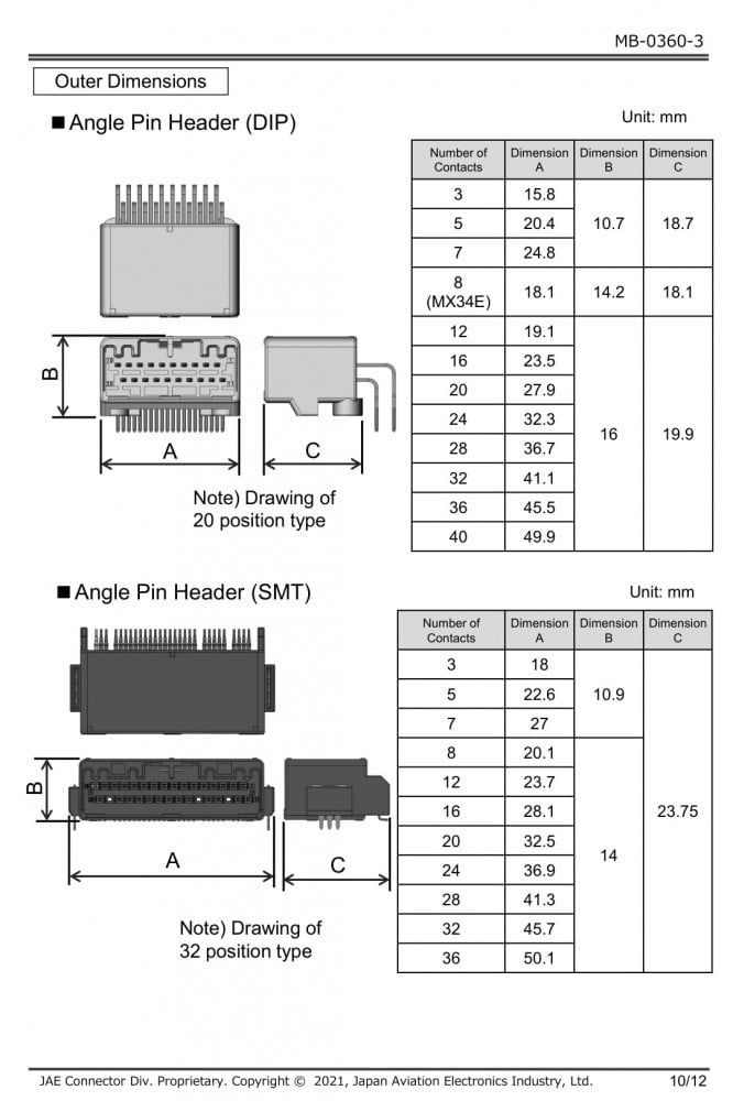 JAE MX34 datasheet page 10
