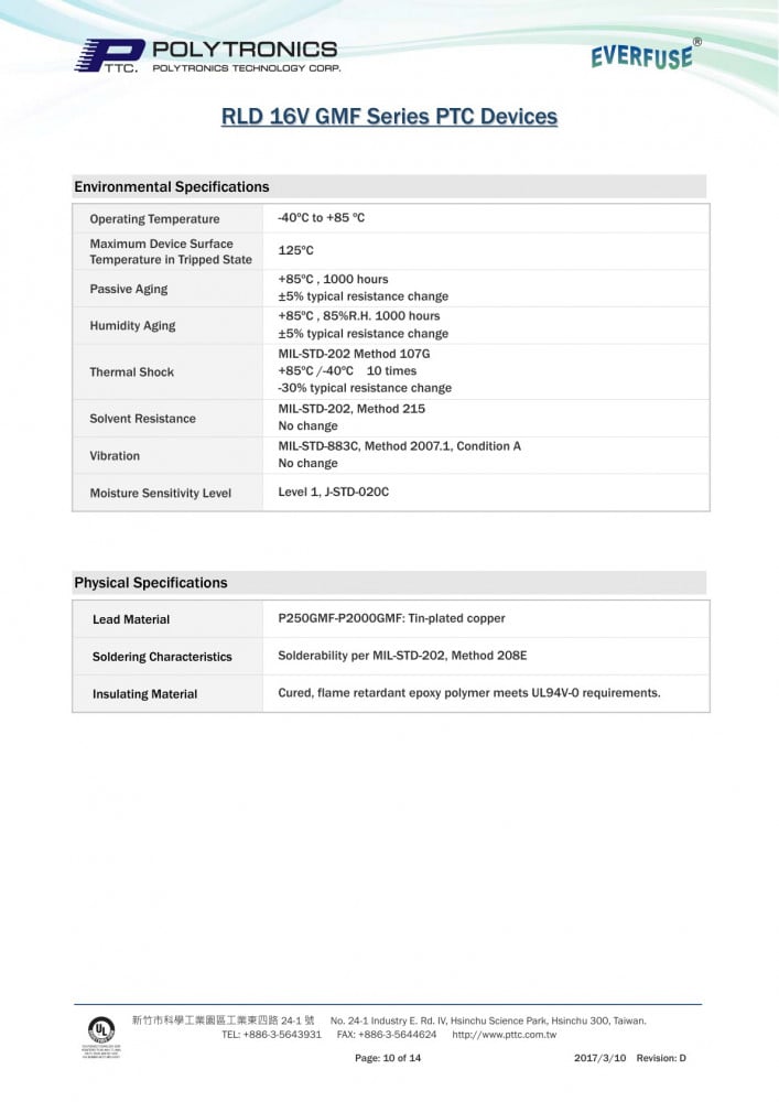 RLD16P400GMF datasheet page 10