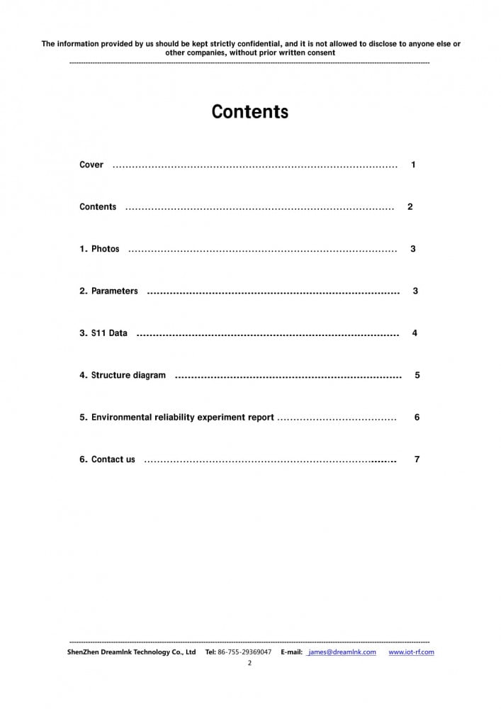 DreamLNK J007-2.4G datasheet page 2