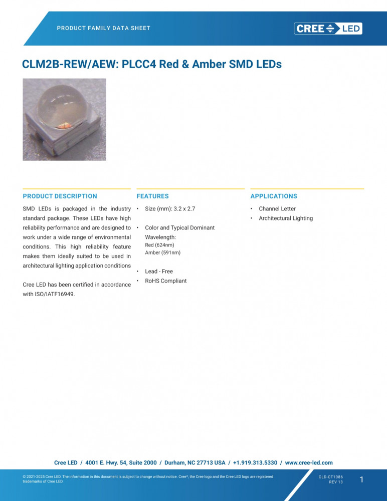 CLM2B-REW datasheet page 1