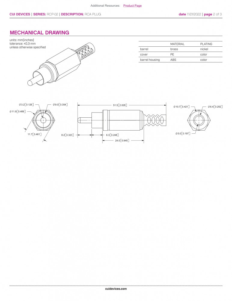 CUI RCP-021 datasheet page 2