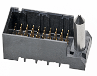 Impact 100 Ohm 2 Pair Right-Angle Male Header, Unguided, Open Endwall, 10 Columns, 60 Circuits, Pin Length 4.90mm, Plated Through Hole Dimension 0.46mm, Lead-Free