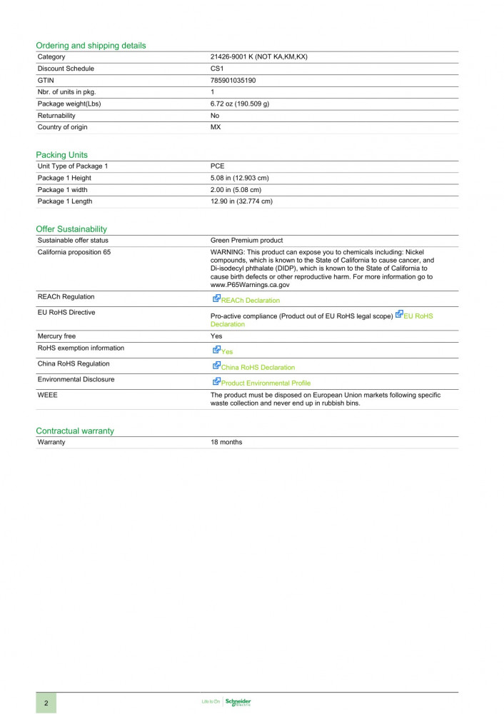 9001KS49K10 technical document page 2