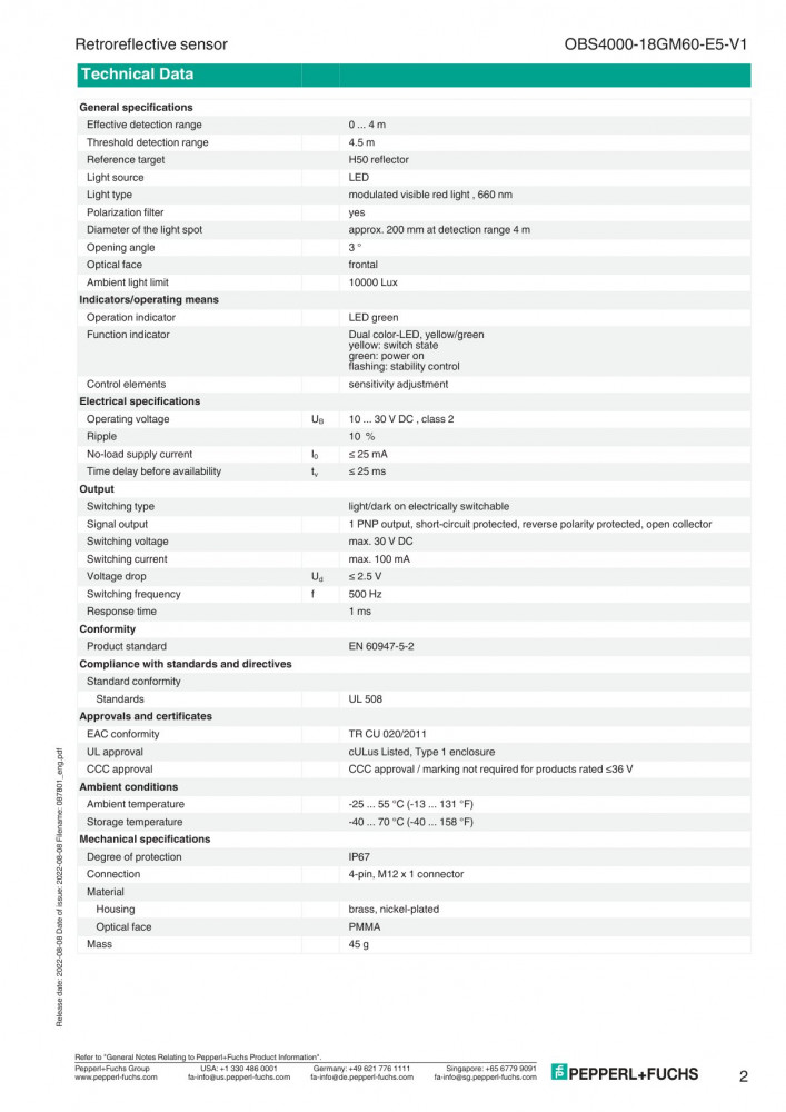 OBS4000-18GM60-E5-V1 technical document page 2