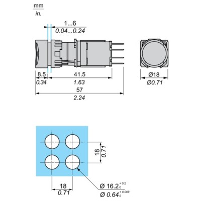 Schneider XB6AF1B5B Pushbutton Switch for sale