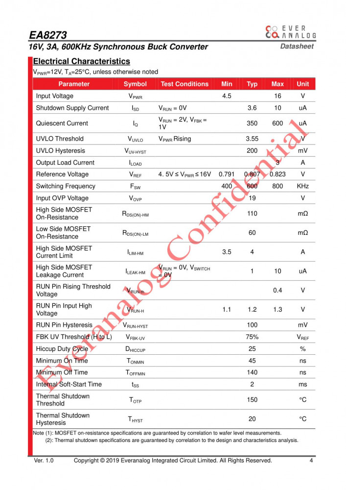 EA8273T7R datasheet page 4