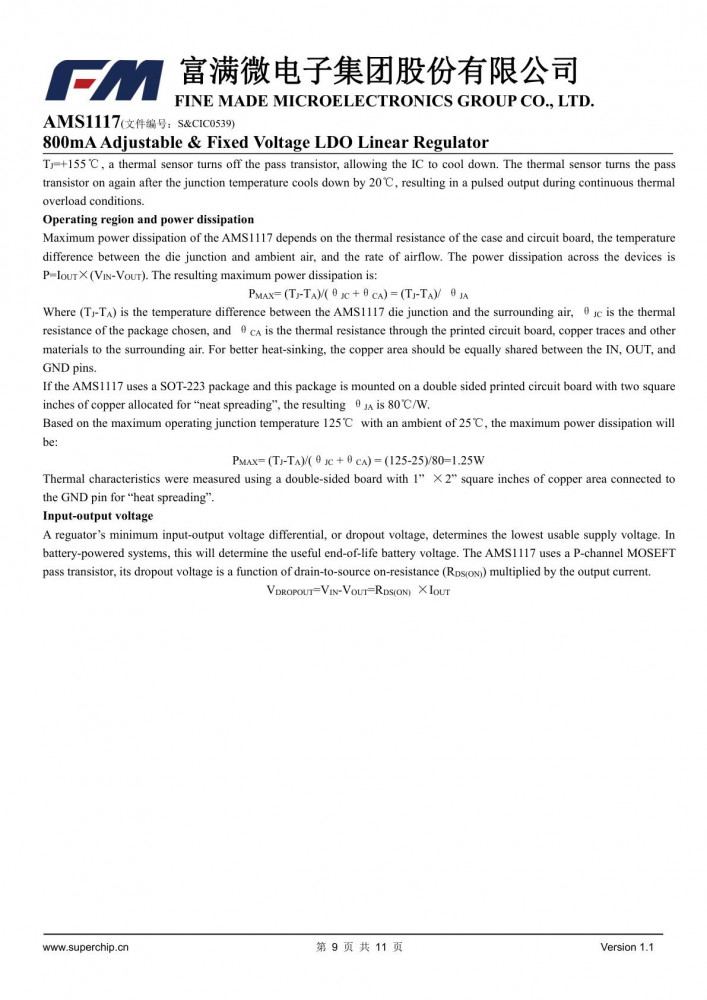 FM AMS1117 datasheet page 9