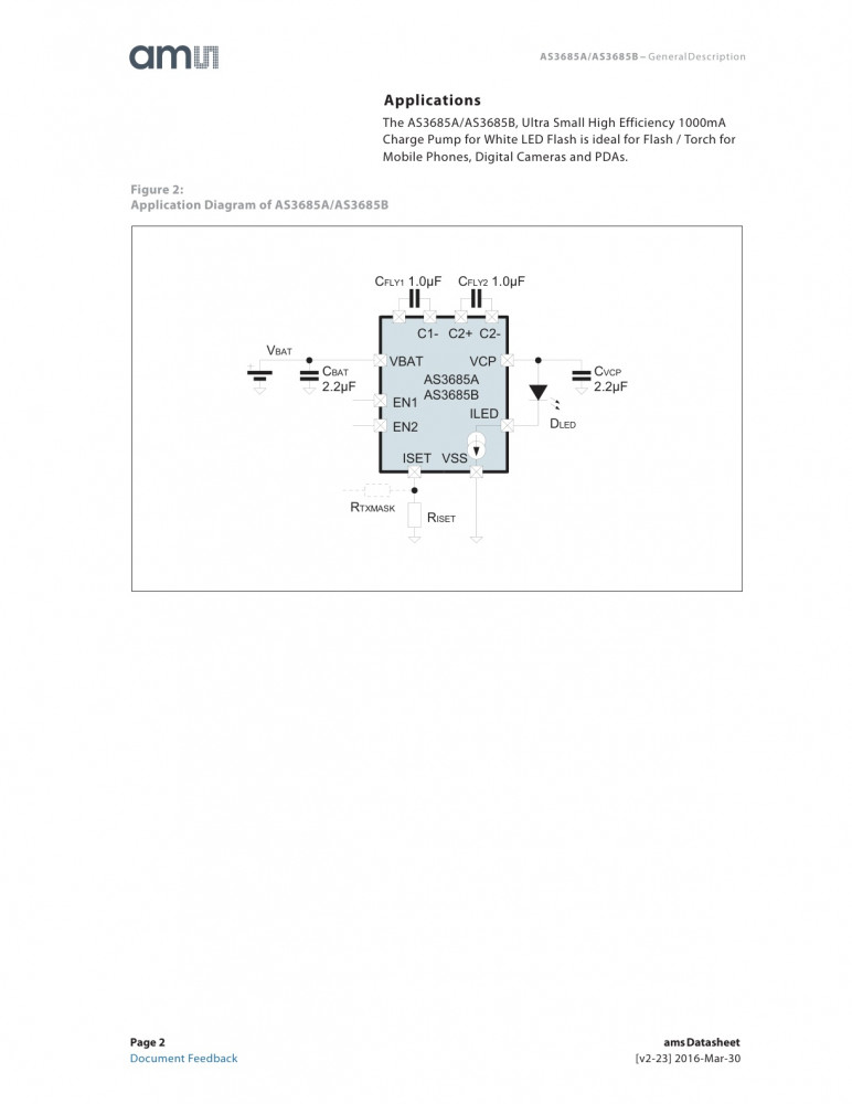 AS3685 datasheet page 2