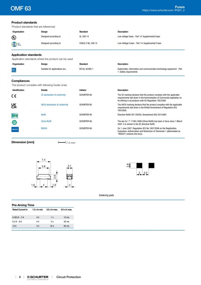 SCHURTER 3402.0014.11 technical document page 2