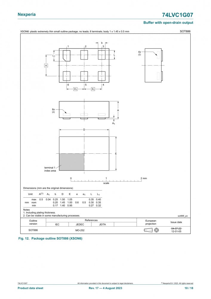 74LVC1G07GW,125 datasheet page 10