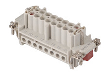 Heavy-Duty Crimp Contact Insert, Male, 8-Pole, 16A, Numbered 1-16, Size 16B «77x27»