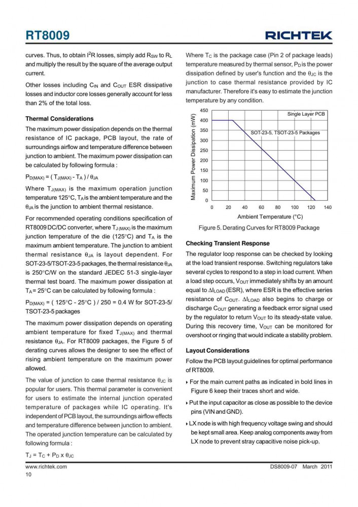 RT8009 datasheet page 10