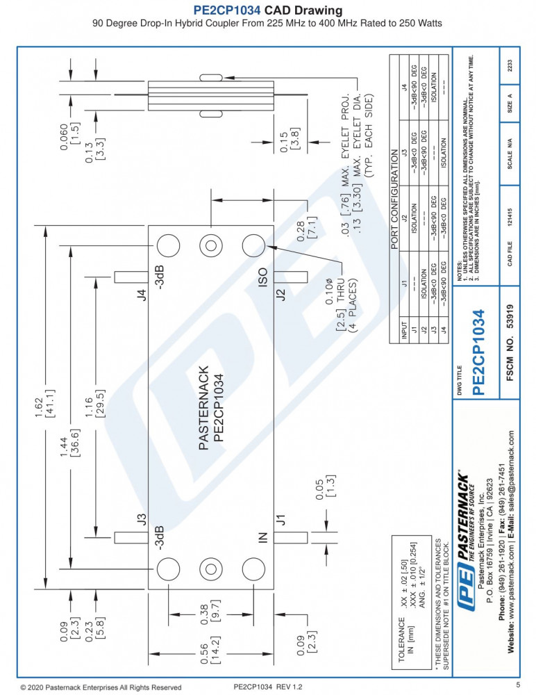 PE2CP1034 datasheet page 5