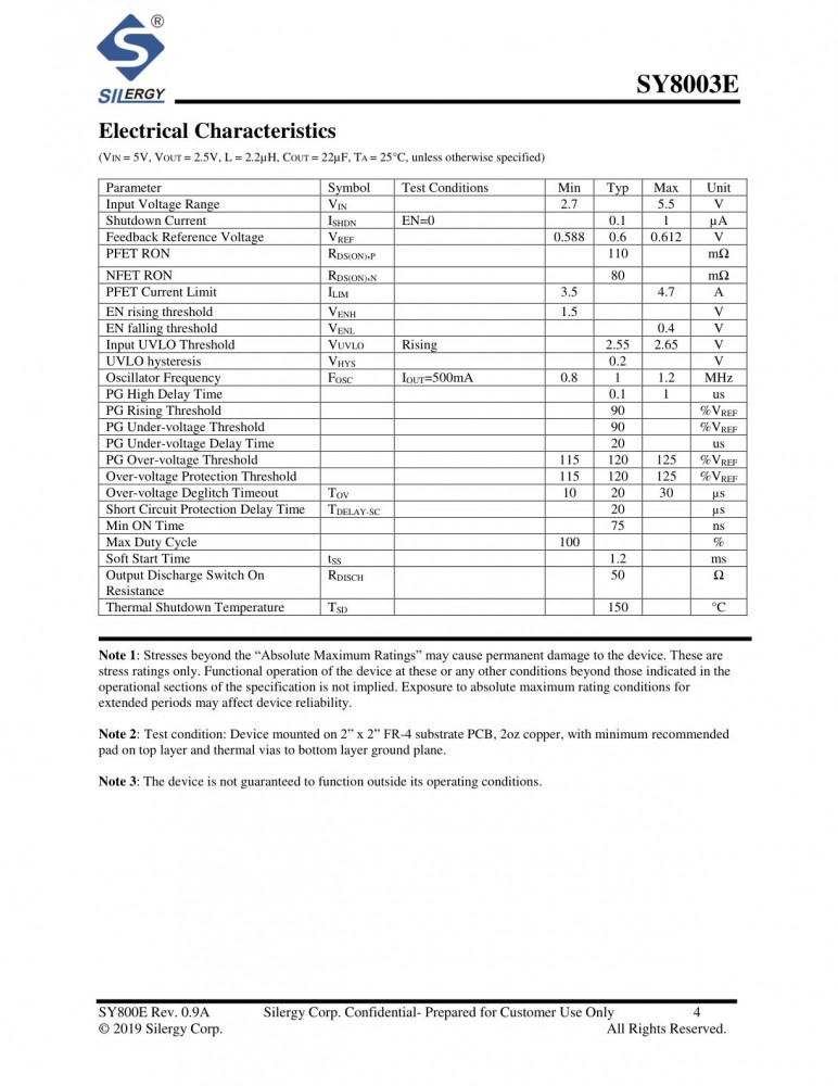 SY8003EDFC datasheet page 4