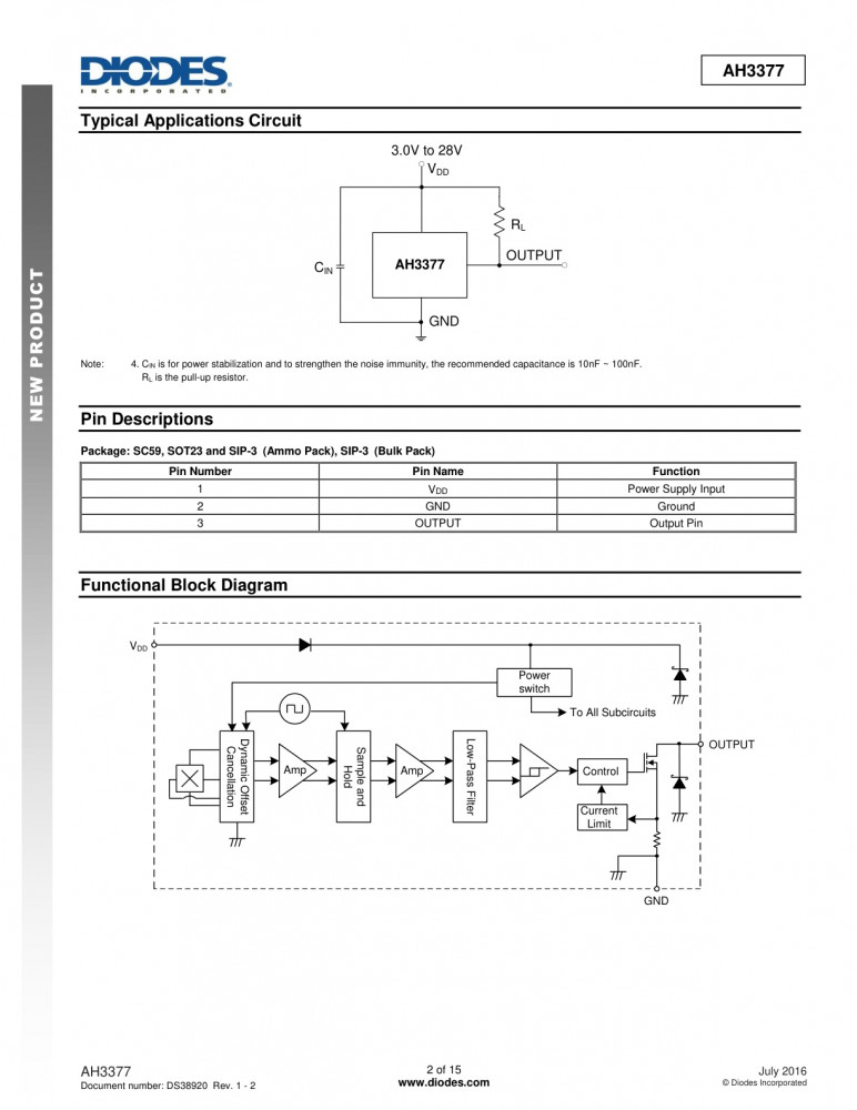 AH3377 datasheet page 2