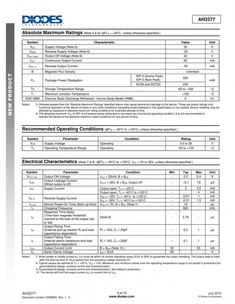 AH3377 datasheet page 3