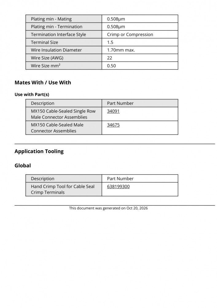 MOLEX 340800206 technical document image 3