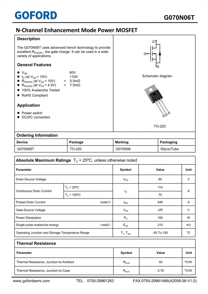 G070N06T datasheet page 1