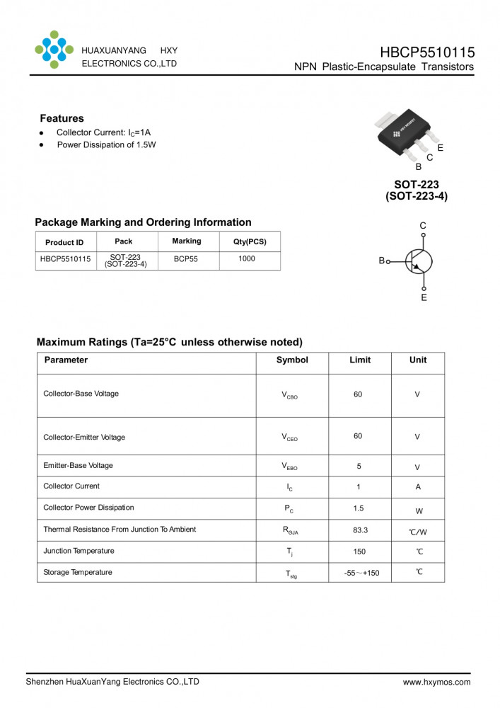 HBCP5510115 datasheet page 1