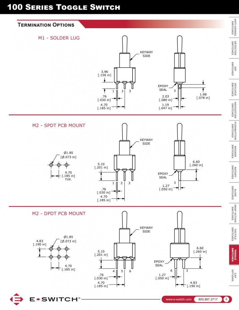 E-Switch 100 Series datasheet page 8