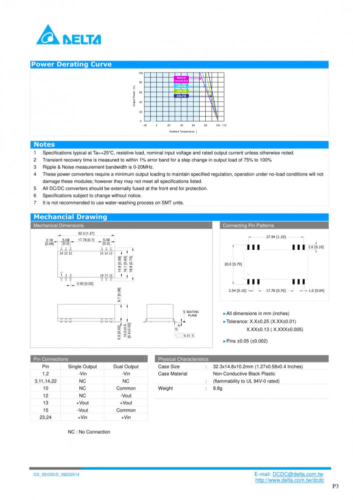 DELTA SE03S4805A datasheet page 3