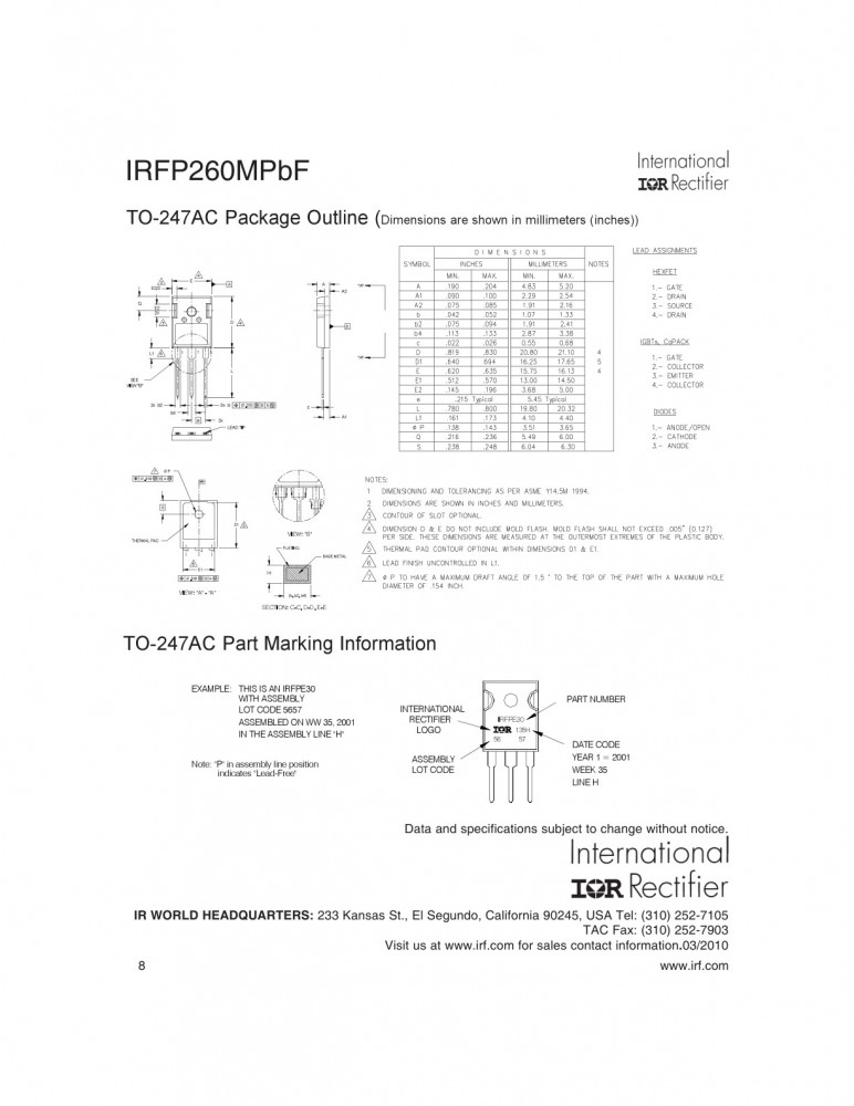 IRFP260MPBF datasheet page 8