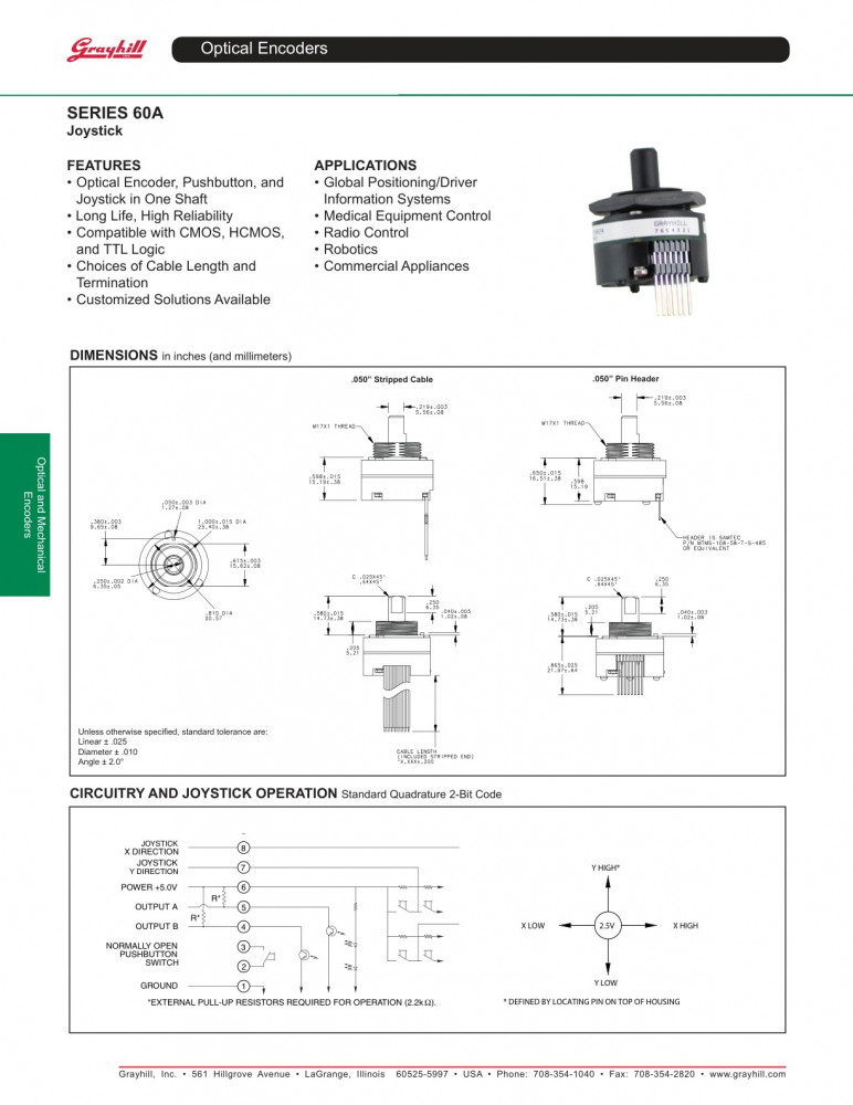 Grayhill Series 60A technical documentation page 1