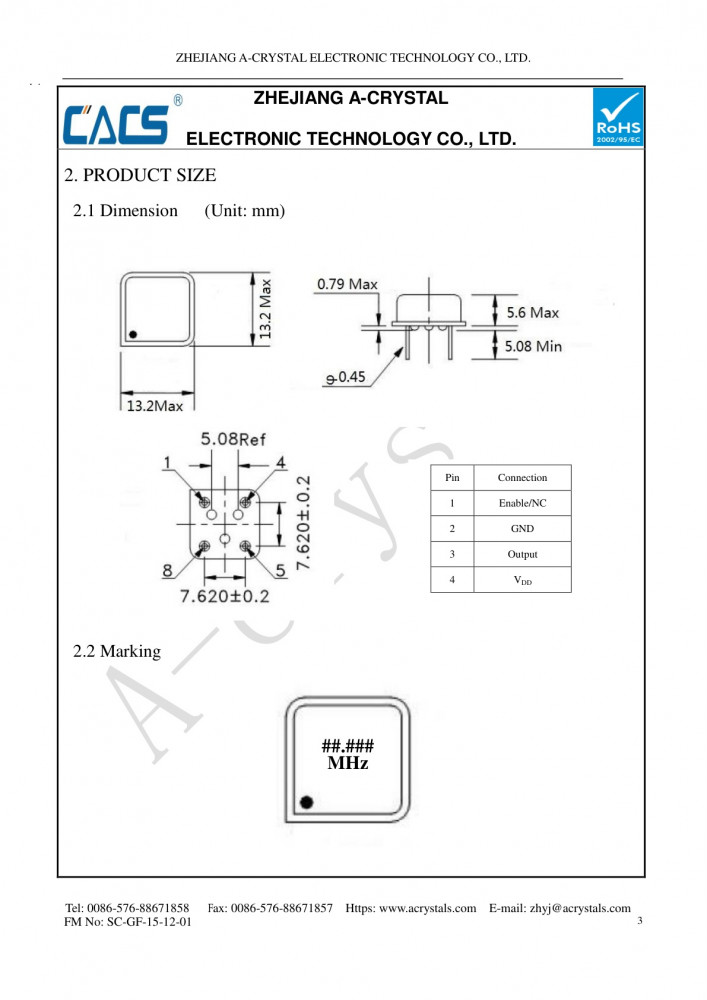 POSCD8P specification document page 3