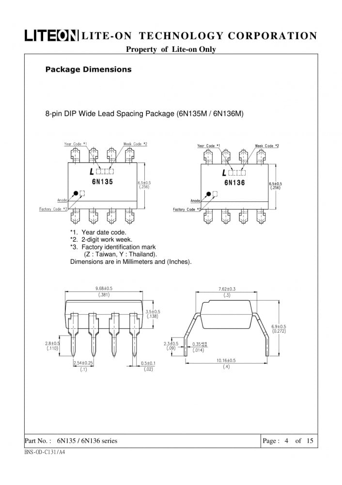 6N136 series datasheet page 4