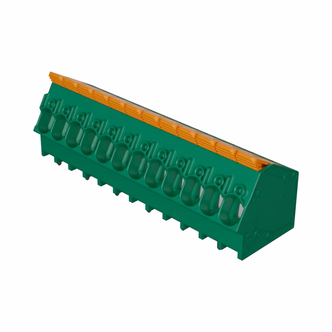 7.50mm Pitch Lever Activated Fixed Mount PCB Terminal Block, 35° Wire Entry, Left Front Terminal, 12 Circuits for sale