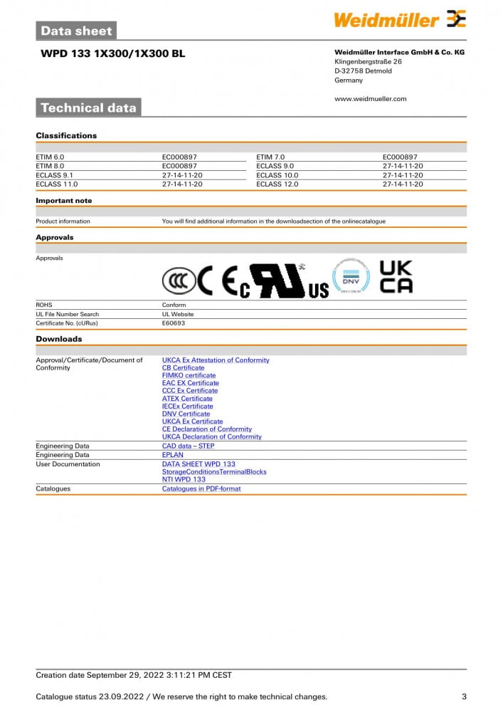 WEIDMULLER WPD 133 product documentation page 3