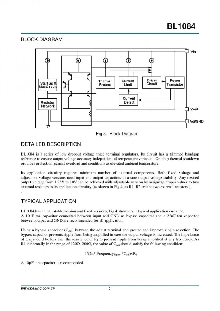 BL1084 datasheet page 5