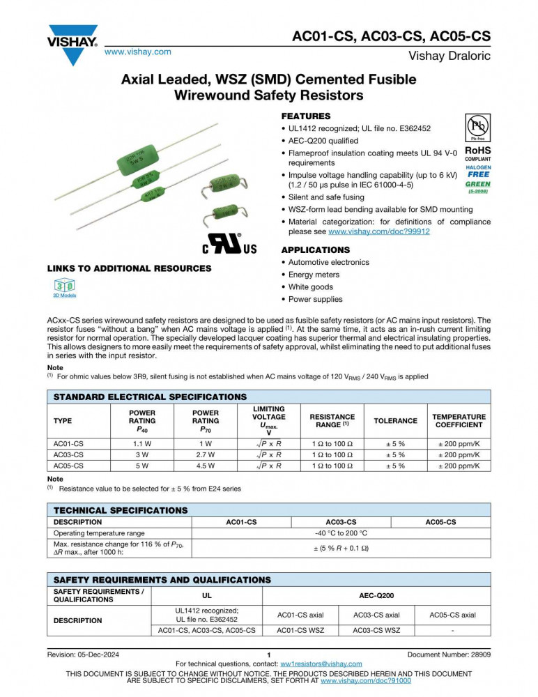 AC03-CS datasheet page 1