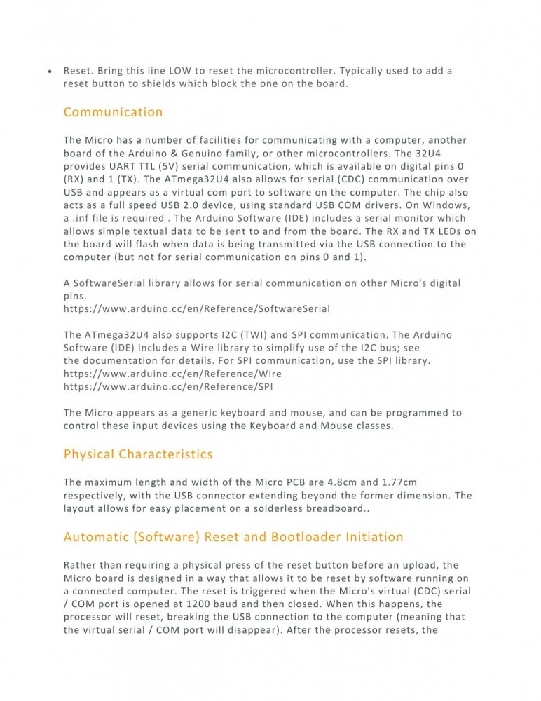 Arduino Micro technical document page 5