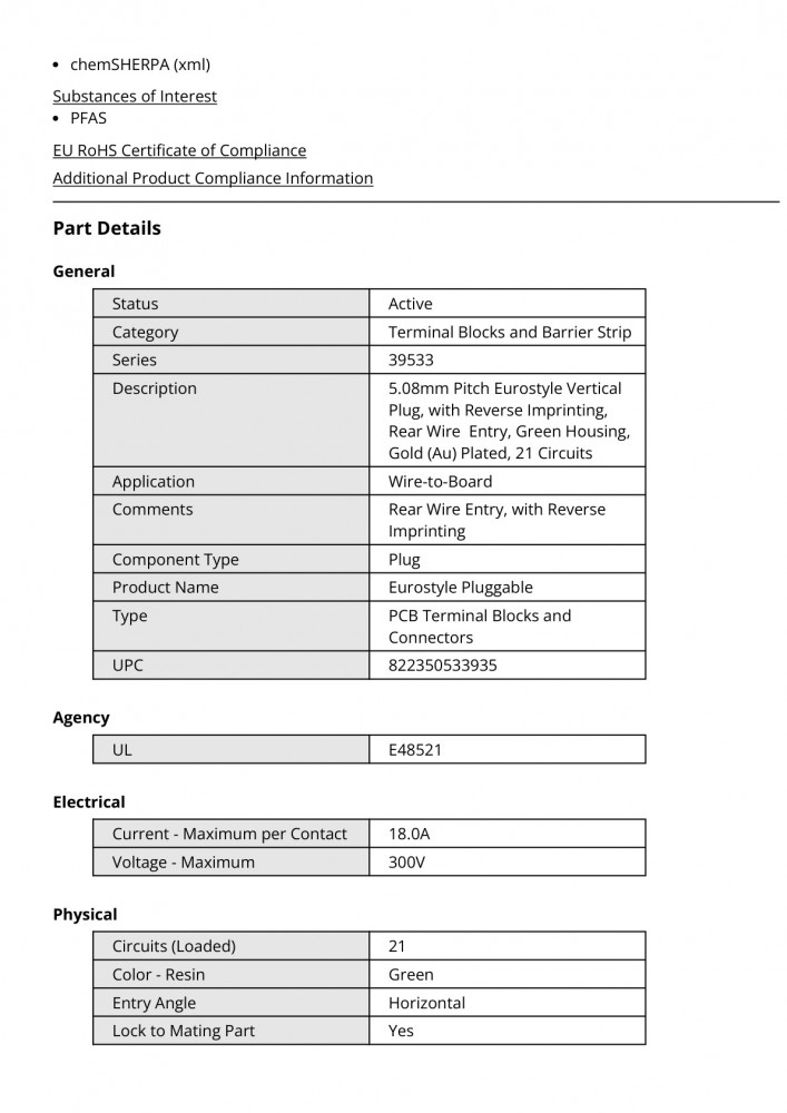 ESE Eurostyle terminal block document image 2