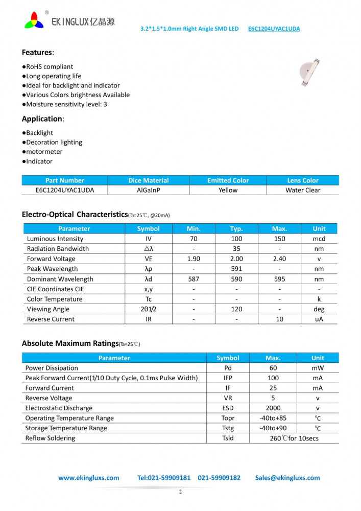 E6C1204UYAC1UDA datasheet page 2