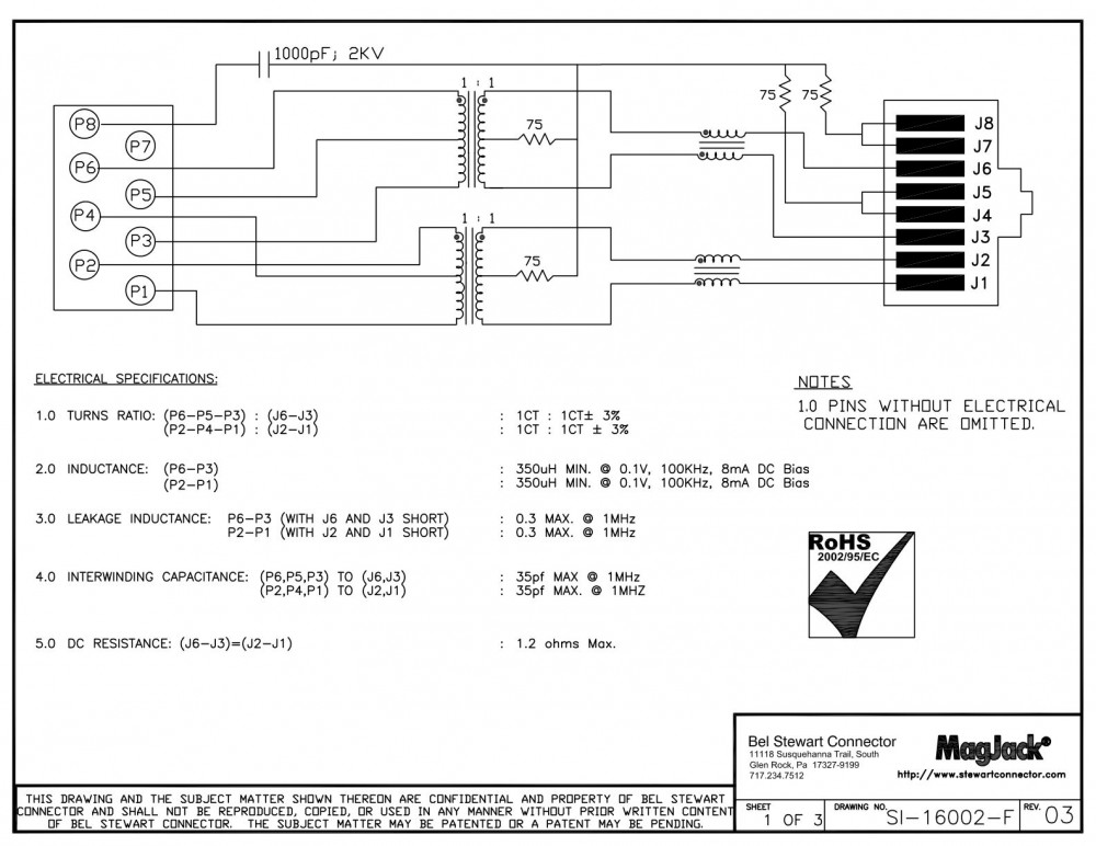 SI-16002-F technical drawing page 1