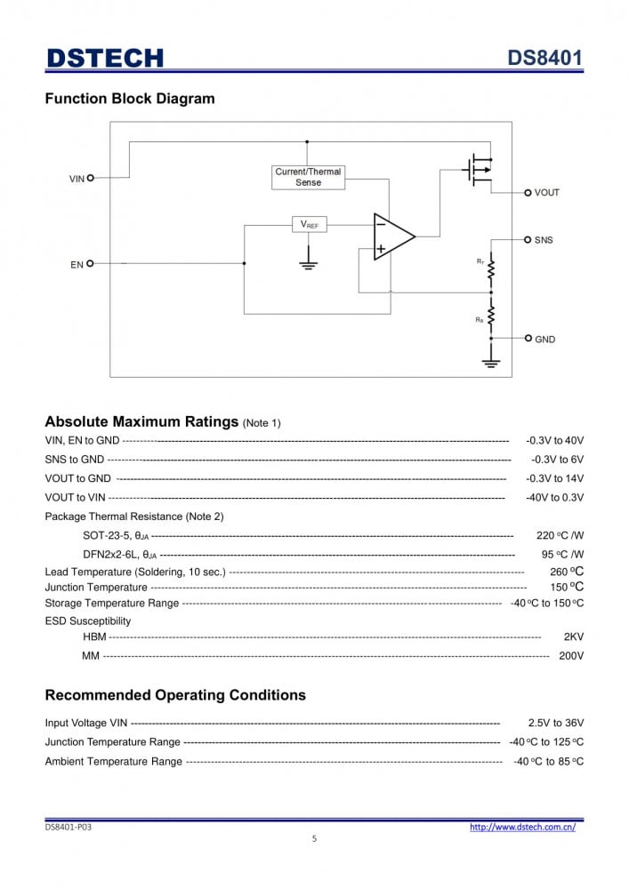 DS8401 datasheet page 5